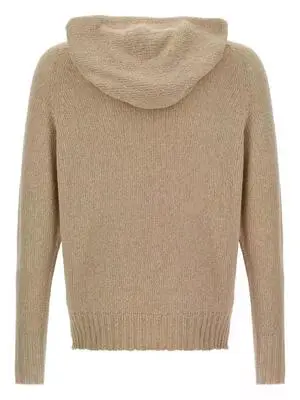 MA'RY'YA Hooded Side-split Sweater