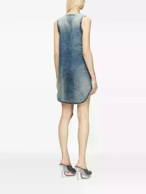 DIESEL® De-laris Sleeveless V-neck Denim Mini Dress