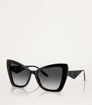 Dolce & Gabbana Acetate Cat Eye Sunglasses With Lace Detail