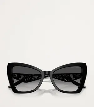 Dolce & Gabbana Acetate Cat Eye Sunglasses With Lace Detail