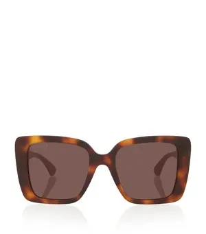 Gucci Acetate Square Frame Sunglasses - Brown