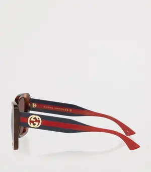Gucci Acetate Square Frame Sunglasses - Brown