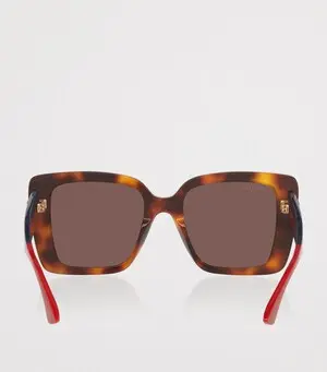 Gucci Acetate Square Frame Sunglasses - Brown