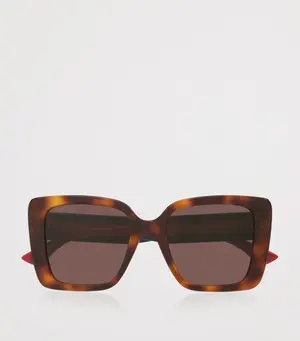 Gucci Acetate Square Frame Sunglasses - Brown