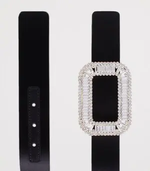 ROGER VIVIER Embellished Satin Belt