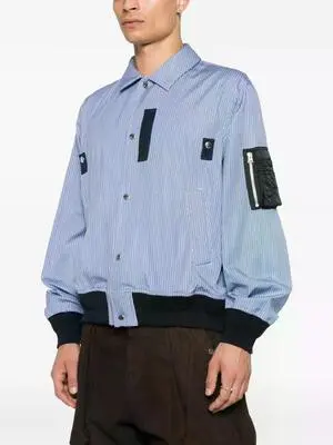 Sacai Striped Panelled Bomber Jacket
