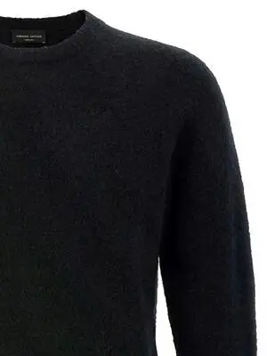 ROBERTO COLLINA Cashmere Blend Crew Neck Sweater - Black