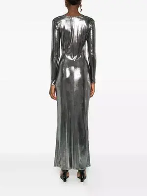ROSERRY Metallic Twist-front Maxi Dress