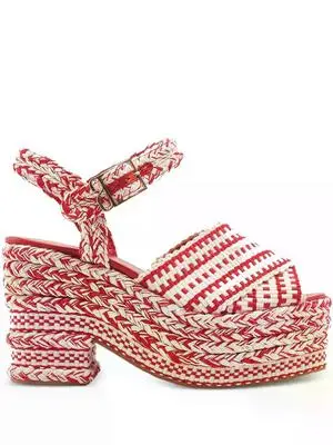 Antolina 90mm Brenda Braided-sole Platform Sandals - Red