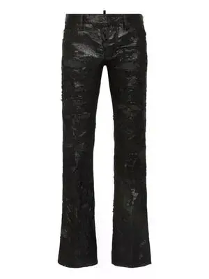 Dsquared2 Bootcut Jeans With Ripped Detailing - Black