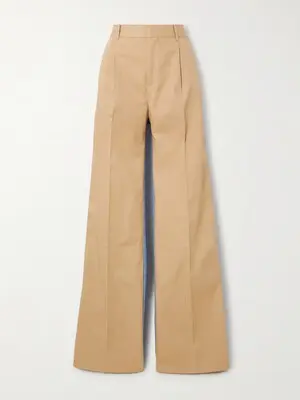 BETTTER Cotton-twill And Denim Straight-leg Trousers - Brown