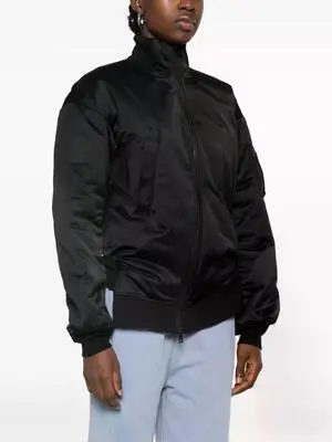 Y3 Long-sleeved Bomber Jacket With Zip Detailing