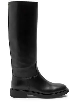 GIANVITO ROSSI Ascott Leather Knee-high Boots - Black