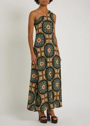 La DoubleJ Clingy Roy Printed Stretch-jersey Midi Dress