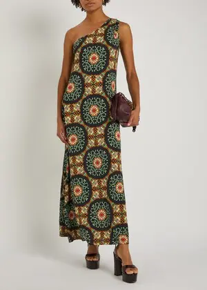 La DoubleJ Clingy Roy Printed Stretch-jersey Midi Dress
