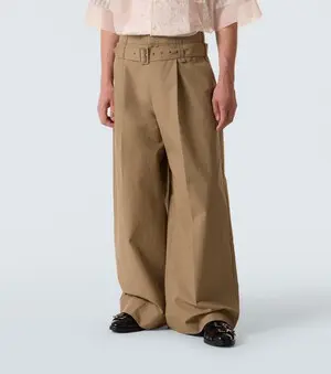 Simone Rocha Cotton-blend Canvas Wide-leg Pants