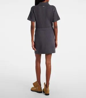 JW Anderson Cable Knit Wool And Cotton-blend Miniskirt