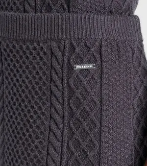 JW Anderson Cable Knit Wool And Cotton-blend Miniskirt