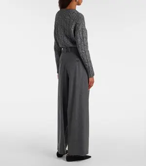 Max Mara High-rise Wool Straight Leg Trousers