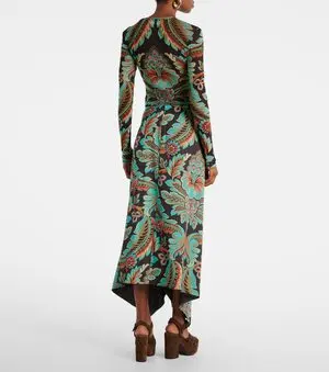 Etro Floral Asymmetric Wrap Skirt