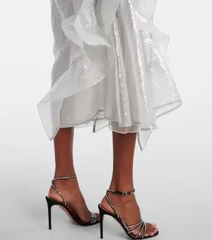 Maticevski Hymn" Ruffled Sequined Midi Skirt