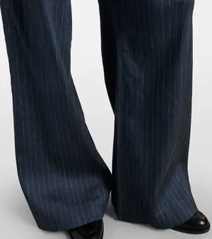 Veronica Beard Rimini Linen-blend Wide-leg Trousers