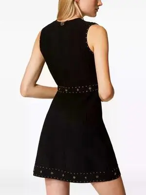 TWINSET Mini Rhinestone Embellished Dress - Black