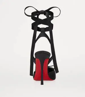 CHRISTIAN LOUBOUTIN Cassia Lace-up Satin Pumps 100 - Red