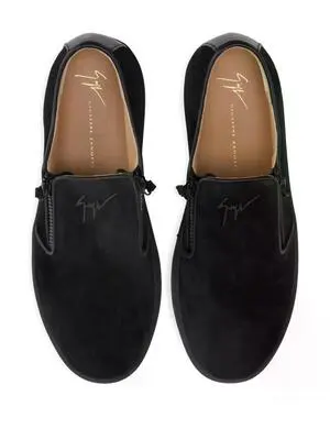 GIUSEPPE ZANOTTI Mike Zip-detail Slip-on Sneakers - Black
