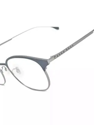 BOSS Round Frame Titanium Eyeglasses