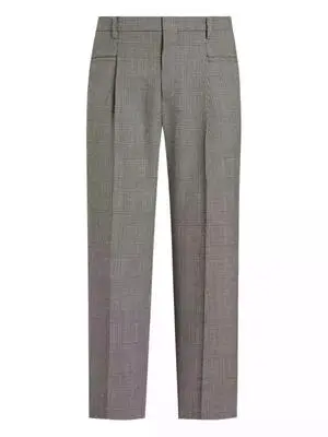 Dolce & Gabbana Pleated Checkered Trousers - Grey