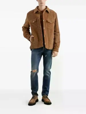 Dolce & Gabbana Distressed Knee Slit Slim Fit Jeans