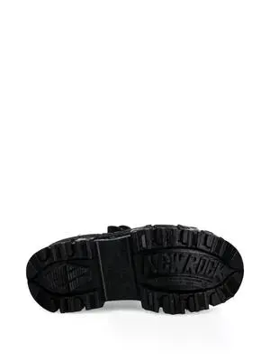 NEW ROCK Metallic Leather Platform Sneakers