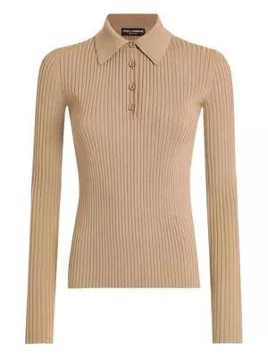 Dolce & Gabbana Ribbed Polo Top