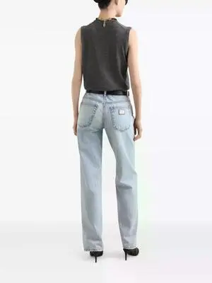 Dolce & Gabbana Sleeveless Crew Neck Knit Vest - Grey