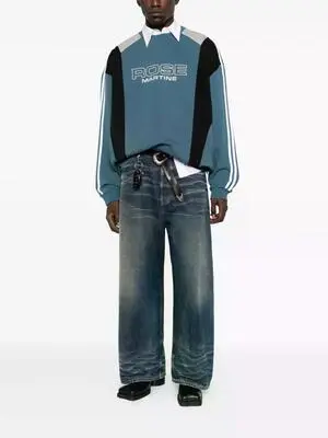 Martine Rose Paneled Striped Sweatshirt