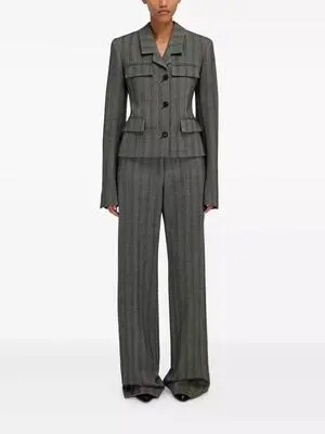 FERRAGAMO Chevron-pattern Trousers