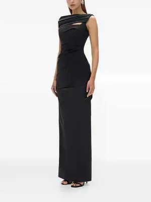 Rachel Gilbert Camille Draped Cut-out Gown