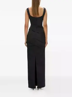 Rachel Gilbert Camille Draped Cut-out Gown