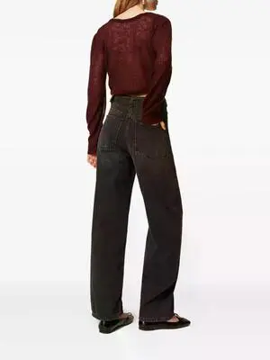 TWINSET High-waist Belted Maxi Jeans - Black