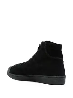 Y3 Suede Lace-up High Top Flat Shoes