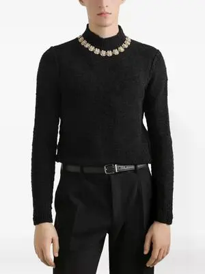 Dolce & Gabbana Embellished Neck Sweater