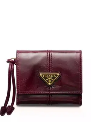 Prada Small Leather Wallet - Red