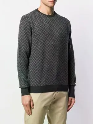 DRUMOHR Crew Neck Cashmere Sweater - Grey