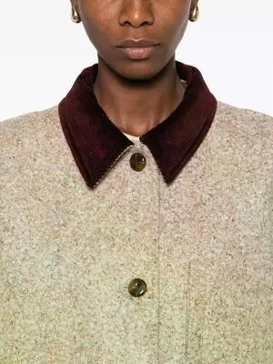BLAZÉ MILANO Clelia Corduroy-collar Wool Jacket