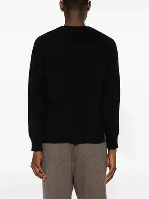 MA'RY'YA Ribbed Knit Merino Wool Blend Sweater