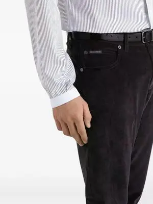Dolce & Gabbana Corduroy Logo Plaque Trousers