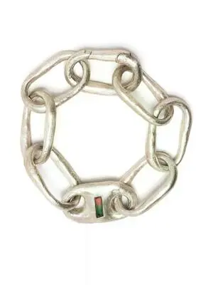 PARTS OF FOUR Roman Small Link Bracelet With Tourmaline - Silver