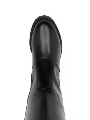 NEROGIARDINI Calf Leather Knee High Boots With Buckle Detail