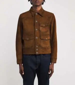 Polo Ralph Lauren Double Rl Roughout Suede Western Jacket